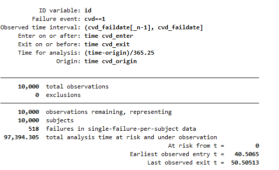 Declare that the data are time-to-event data – A GUIDE TO APPLIED ...